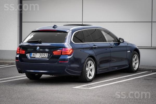 Blue BMW 520 2010 in Riga, with an engine capacity of 2.00 L and mileage of 348 thousand km for 5995 €, photo 4 on AUTOMOTO.COM.LV
