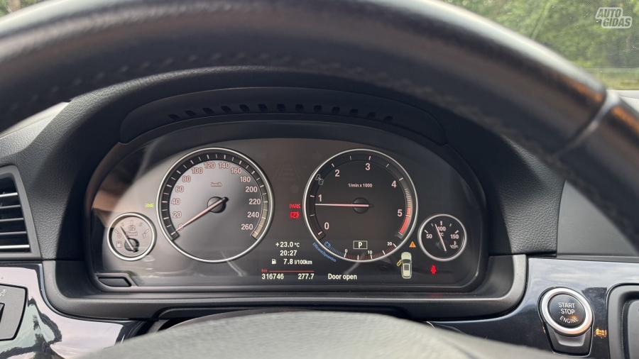 Blue BMW 520 2011 in Raseiniai, with an engine capacity of 2.00 L and mileage of 316 thousand km for 6500 €, photo 11 on AUTOMOTO.COM.LV