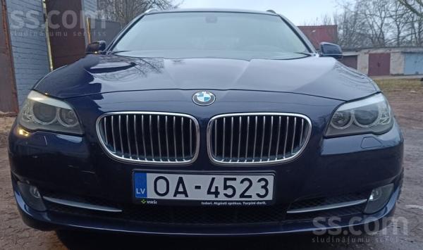 Blue BMW 520 2012 in Riga, with an engine capacity of 2.00 L and mileage of 0 thousand km for 4950 €, photo 1 on AUTOMOTO.COM.LV