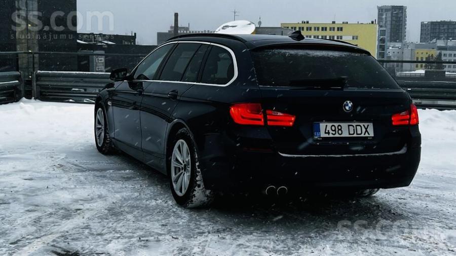 Blue BMW 520 2012 in Tallinn, with an engine capacity of 2.00 L and mileage of 253 thousand km for 10111 €, photo 6 on AUTOMOTO.COM.LV