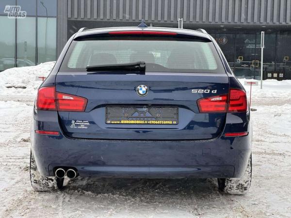 Blue BMW 520 2012 in Siauliai, with an engine capacity of 2.00 L and mileage of 271 thousand km for 9800 €, photo 9 on AUTOMOTO.COM.LV