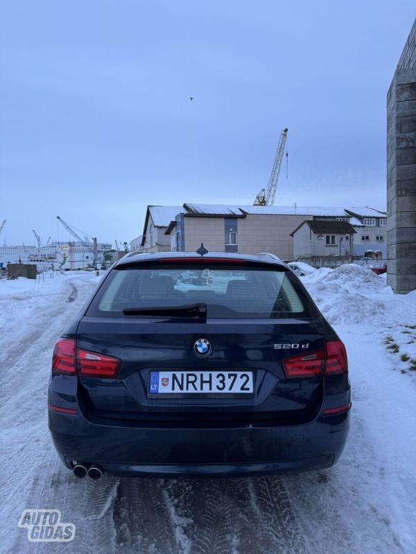 Blue BMW 520 2012 in Klaipeda, with an engine capacity of 2.00 L and mileage of 283 thousand km for 6600 €, photo 6 on AUTOMOTO.COM.LV