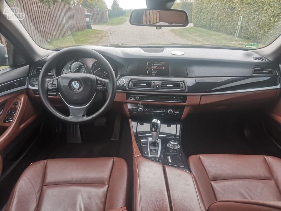 Blue BMW 520 2013 in Vilnius, with an engine capacity of 2.00 L and mileage of 353 thousand km for 7900 €, photo 10 on AUTOMOTO.COM.LV