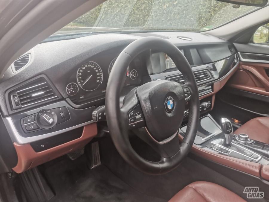 Blue BMW 520 2013 in Vilnius, with an engine capacity of 2.00 L and mileage of 353 thousand km for 7900 €, photo 15 on AUTOMOTO.COM.LV