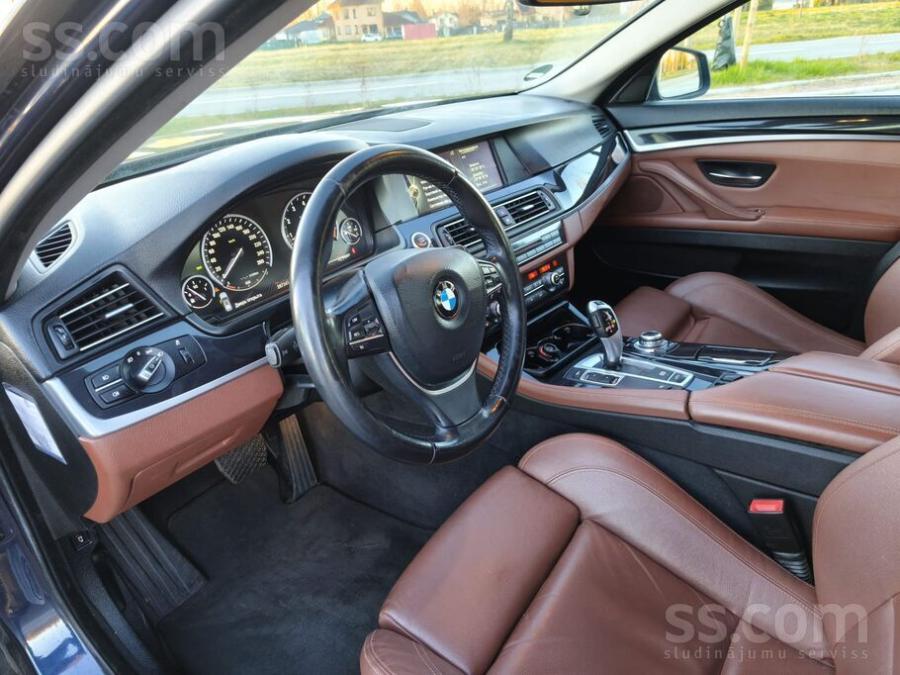 Blue BMW 520 2013 in Jelgava, with an engine capacity of 2.00 L and mileage of 287 thousand km for 8790 €, photo 17 on AUTOMOTO.COM.LV