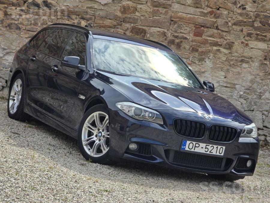 Blue BMW 520 2013 in Cesis, with an engine capacity of 2.00 L and mileage of 251 thousand km for 9500 €, photo 5 on AUTOMOTO.COM.LV
