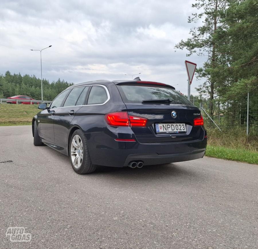 Blue BMW 520 2013 in Vilnius, with an engine capacity of 2.00 L and mileage of 317 thousand km for 8350 €, photo 9 on AUTOMOTO.COM.LV