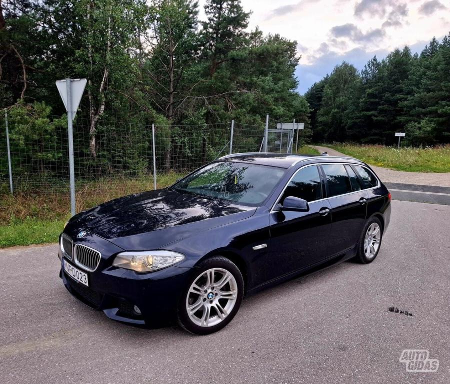 Blue BMW 520 2013 in Vilnius, with an engine capacity of 2.00 L and mileage of 317 thousand km for 8350 €, photo 11 on AUTOMOTO.COM.LV