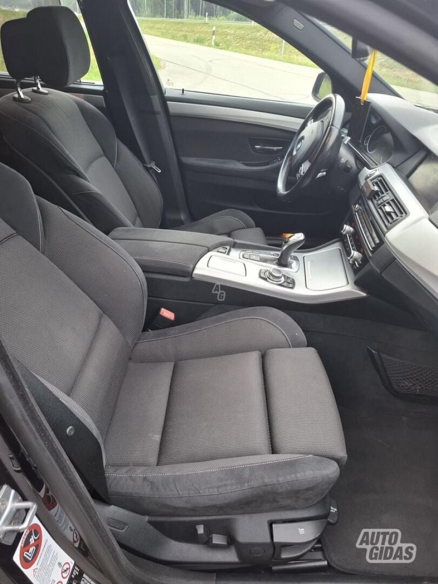 Blue BMW 520 2013 in Vilnius, with an engine capacity of 2.00 L and mileage of 317 thousand km for 8350 €, photo 13 on AUTOMOTO.COM.LV