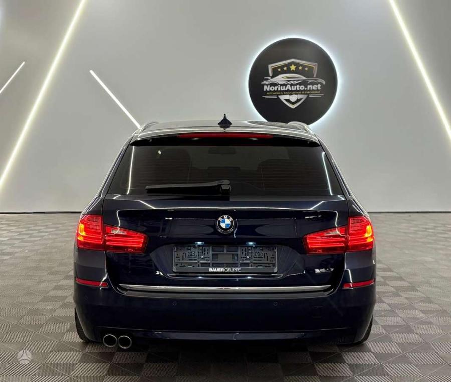 Blue BMW 520 2014 in Marijampole, with an engine capacity of 2.00 L and mileage of 223 thousand km for 11950 €, photo 34 on AUTOMOTO.COM.LV
