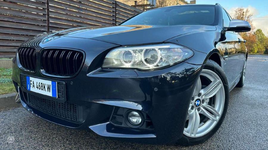 Blue BMW 520 2015 in Vilnius, with an engine capacity of 2.00 L and mileage of 255 thousand km for 12700 €, photo 1 on AUTOMOTO.COM.LV