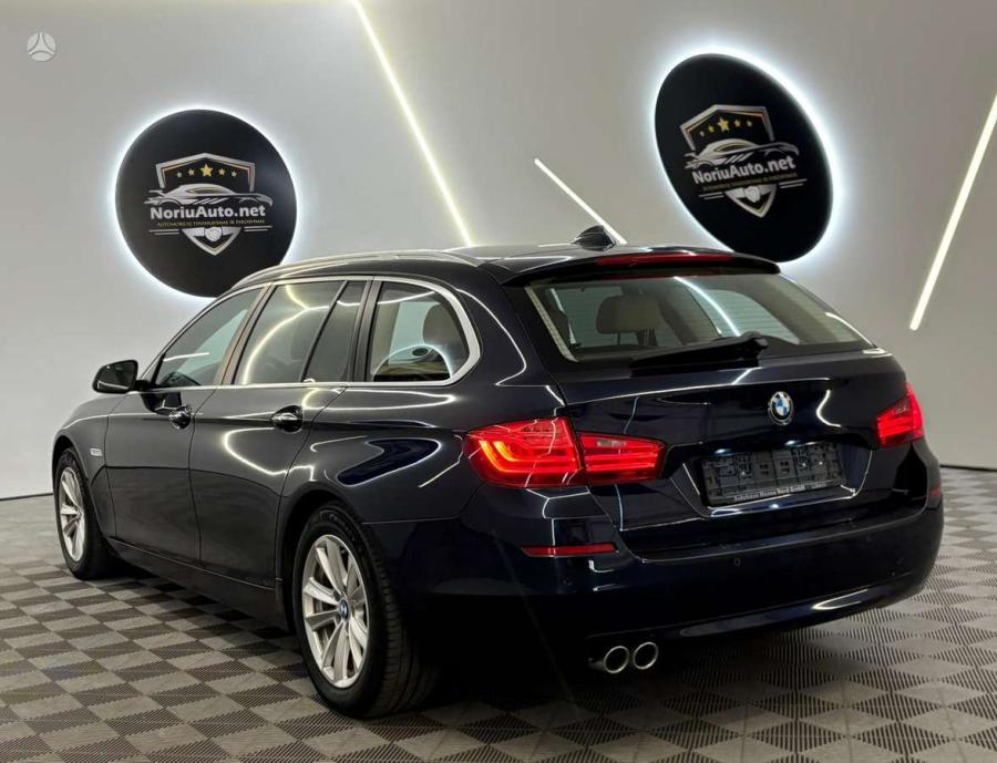 Blue BMW 520 2015 in Marijampole, with an engine capacity of 2.00 L and mileage of 225 thousand km for 9650 €, photo 14 on AUTOMOTO.COM.LV