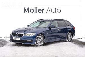 Blue BMW 520 2018 in Riga, with an engine capacity of 2.00 L and mileage of 233 thousand km for 17950 €, photo  on AUTOMOTO.COM.LV