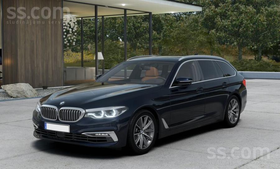 Blue BMW 520 2018 in Riga, with an engine capacity of 2.00 L and mileage of 193 thousand km for 19900 €, photo 1 on AUTOMOTO.COM.LV