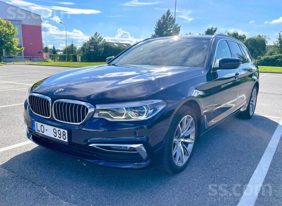 Blue BMW 520 2018 in Riga, with an engine capacity of 2.00 L and mileage of 193 thousand km for 19900 €, photo 30 on AUTOMOTO.COM.LV