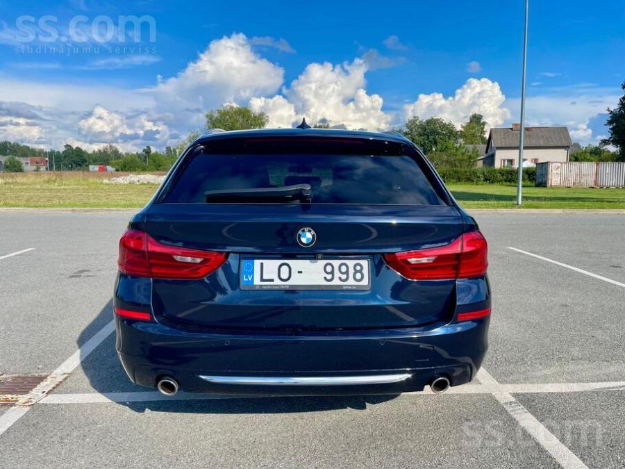 Blue BMW 520 2018 in Riga, with an engine capacity of 2.00 L and mileage of 193 thousand km for 19900 €, photo 31 on AUTOMOTO.COM.LV