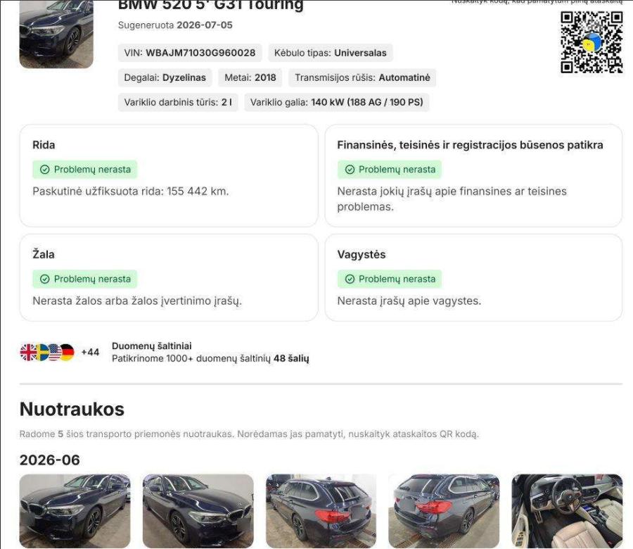 Zils BMW 520 2018 Viļņa, ar dzinēja tilpumu 2.00 L un nobraukumu 199 tūkst. km par 17700 €, foto 13 vietnē AUTOMOTO.COM.LV