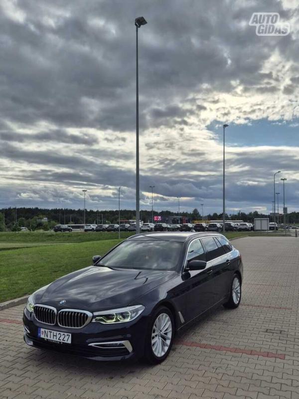 Blue BMW 520 2018 in Vilnius, with an engine capacity of 2.00 L and mileage of 213 thousand km for 18844 €, photo 1 on AUTOMOTO.COM.LV