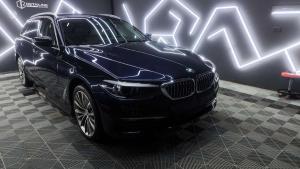 Blue BMW 520 2019 in Vilnius, with an engine capacity of 2.00 L and mileage of 180 thousand km for 18950 €, photo 5 on AUTOMOTO.COM.LV
