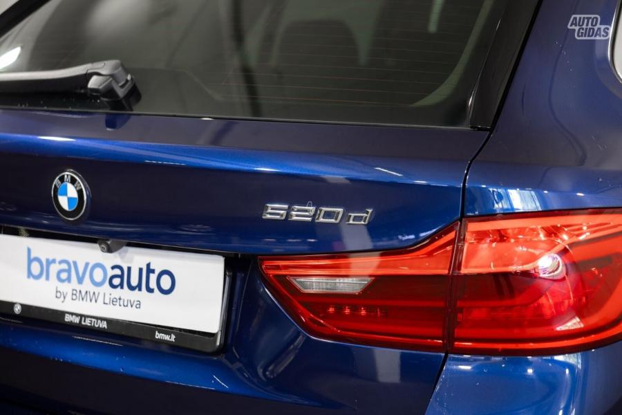 Blue BMW 520 2019 in Vilnius, with an engine capacity of 2.00 L and mileage of 217 thousand km for 19771 €, photo 11 on AUTOMOTO.COM.LV