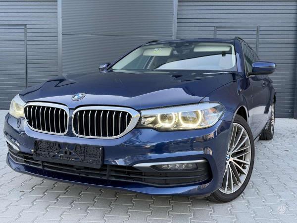Blue BMW 520 2019 in Utena, with an engine capacity of 2.00 L and mileage of 233 thousand km for 14999 €, photo 1 on AUTOMOTO.COM.LV