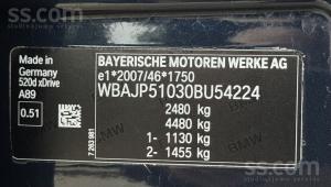 Blue BMW 520 2019 in Jurmala, with an engine capacity of 2.00 L and mileage of 0 thousand km for 17900 €, photo 36 on AUTOMOTO.COM.LV
