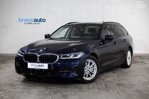 Blue BMW 520 2020 in Vilnius, with an engine capacity of 2.00 L and mileage of 155 thousand km for 29991 €, photo  on AUTOMOTO.COM.LV