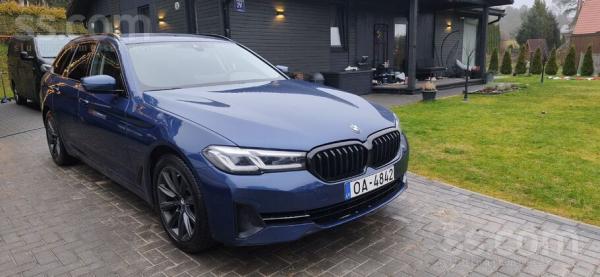 Blue BMW 520 2021 in Riga, with an engine capacity of 2.00 L and mileage of 194 thousand km for 25500 €, photo 3 on AUTOMOTO.COM.LV