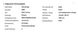 Синий БМВ 520 2021 в Радвилишкис, объемом двигателя 2.00 л и пробегом 167 тыс. км за 22700 €, фото 46 на AUTOMOTO.COM.LV