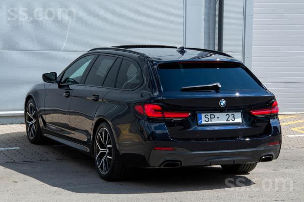 Blue BMW 520 2022 in Riga, with an engine capacity of 2.00 L and mileage of 94 thousand km for 33000 €, photo 10 on AUTOMOTO.COM.LV