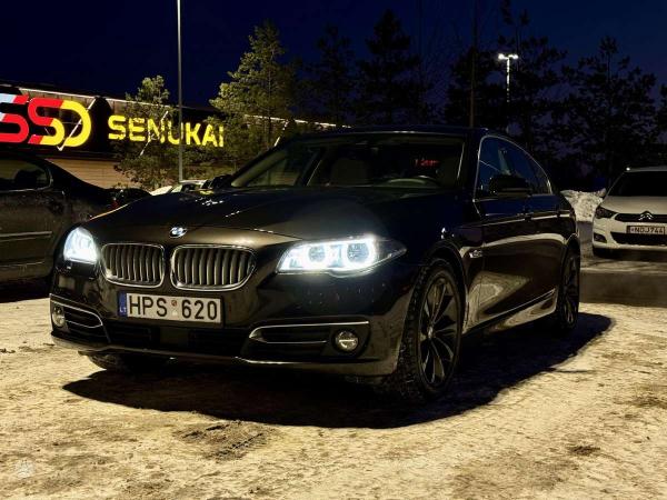 Brown BMW 520 2015 in Vilnius, with an engine capacity of 2.00 L and mileage of 145 thousand km for 14200 €, photo 3 on AUTOMOTO.COM.LV