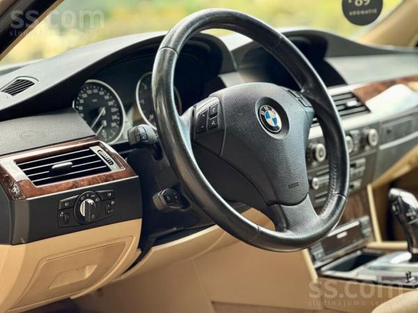 Brown BMW 520 2008 in Jelgava, with an engine capacity of 2.00 L and mileage of 413 thousand km for 3750 €, photo 8 on AUTOMOTO.COM.LV