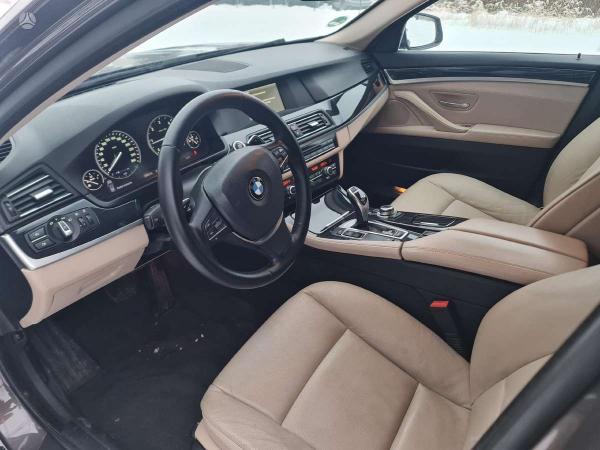 Brown BMW 520 2012 in Prienai, with an engine capacity of 2.00 L and mileage of 243 thousand km for 5450 €, photo 8 on AUTOMOTO.COM.LV