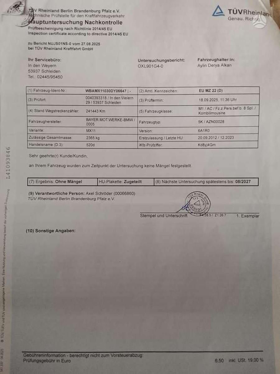 Коричневый БМВ 520 2012 в Пренай, объемом двигателя 2.00 л и пробегом 243 тыс. км за 7000 €, фото 32 на AUTOMOTO.COM.LV