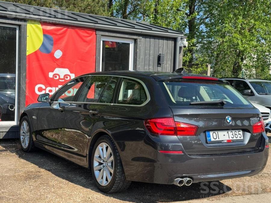 Brown BMW 520 2013 in Riga, with an engine capacity of 2.00 L and mileage of 269 thousand km for 9400 €, photo 4 on AUTOMOTO.COM.LV