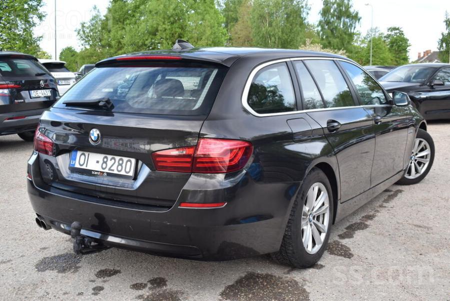 Brown BMW 520 2014 in Kuldiga, with an engine capacity of 2.00 L and mileage of 0 thousand km for 8990 €, photo 3 on AUTOMOTO.COM.LV