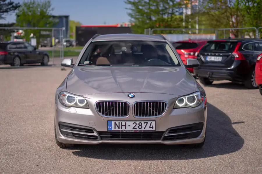 Brown BMW 520 2015 in Liepaja, with an engine capacity of 2.00 L and mileage of 242 thousand km for 12500 €, photo 7 on AUTOMOTO.COM.LV