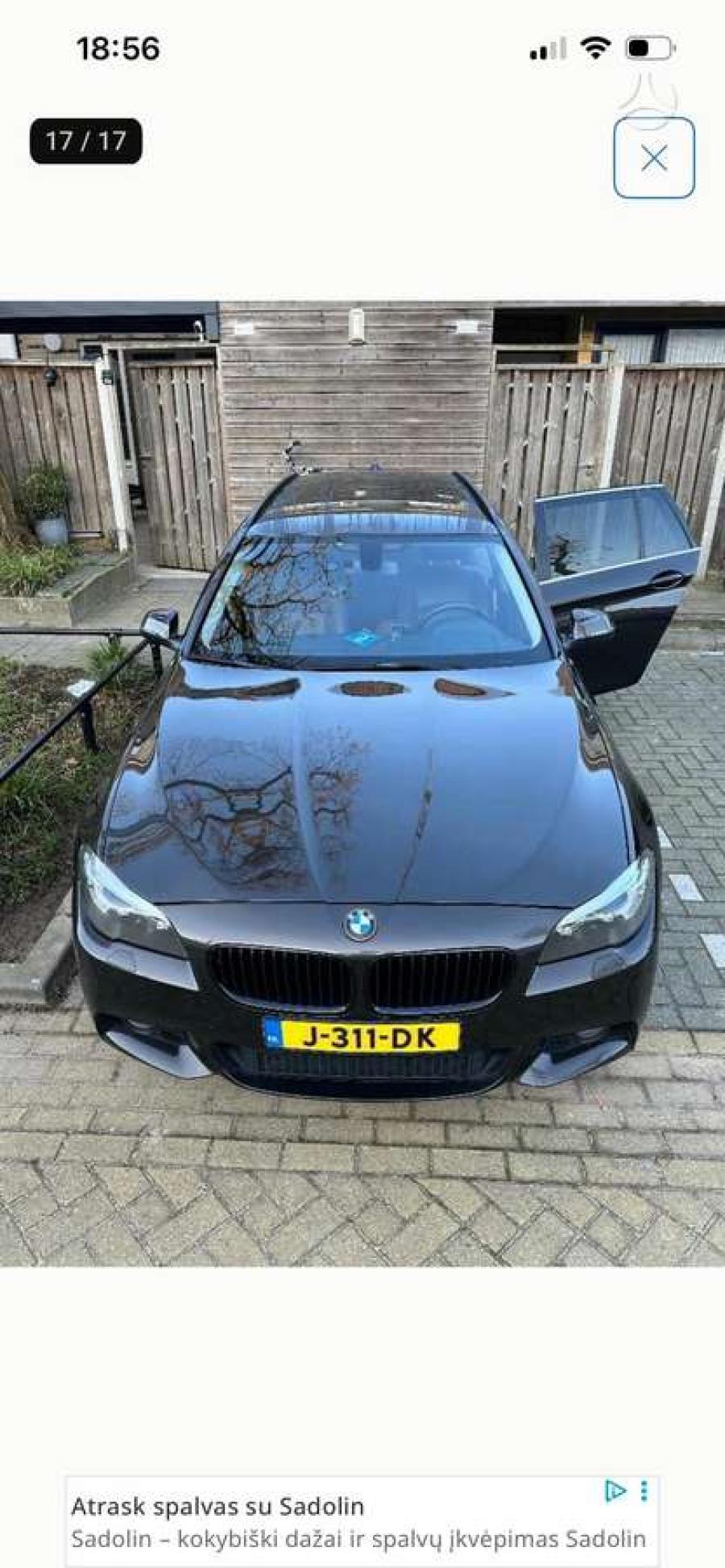 Brown BMW 520 2016 in Ukmerge, with an engine capacity of 2.00 L and mileage of 300 thousand km for 6200 €, photo 4 on AUTOMOTO.COM.LV