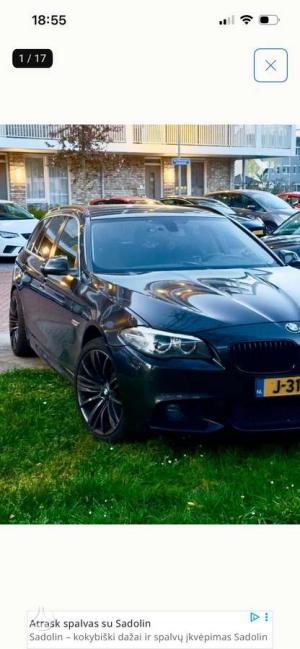Brown BMW 520 2016 in Ukmerge, with an engine capacity of 2.00 L and mileage of 300 thousand km for 6200 €, photo 7 on AUTOMOTO.COM.LV