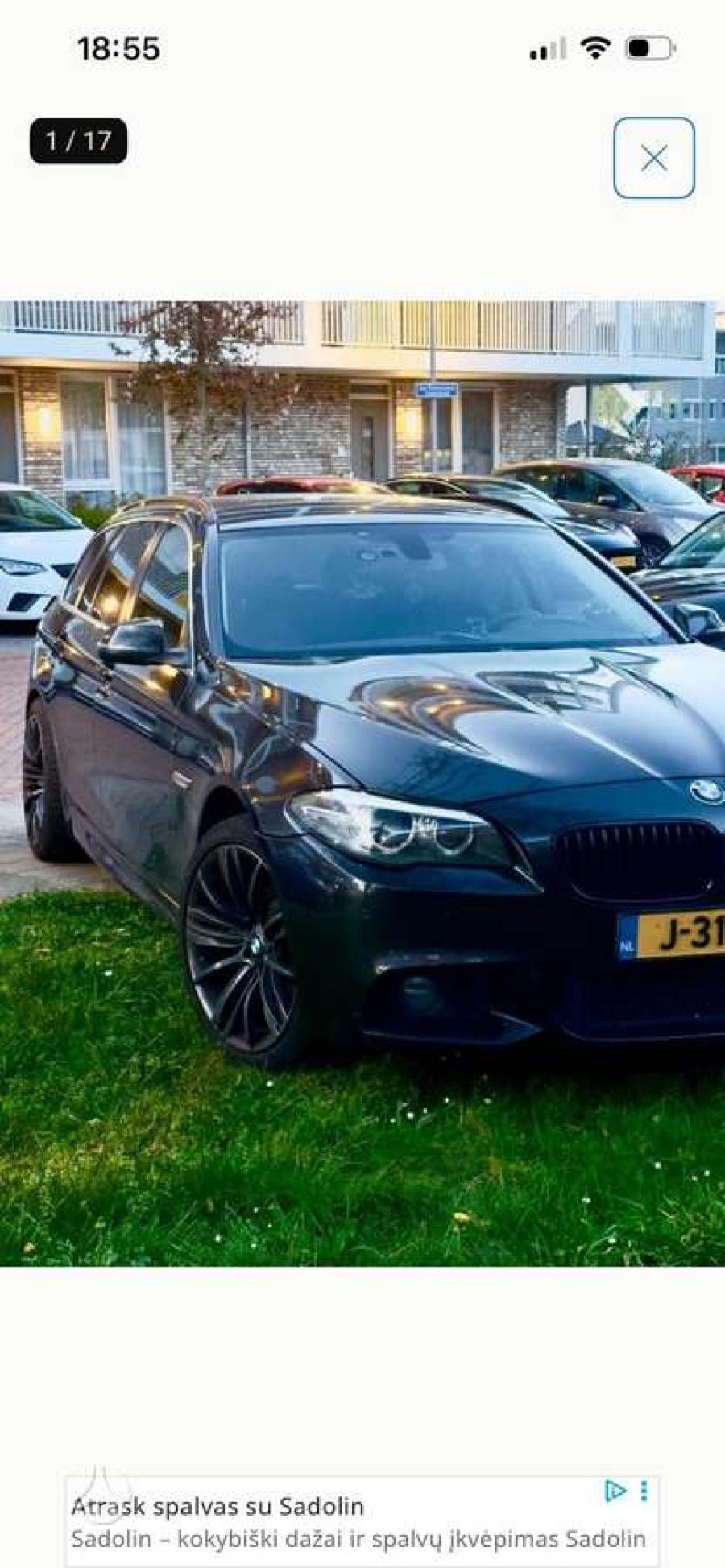 Brown BMW 520 2016 in Ukmerge, with an engine capacity of 2.00 L and mileage of 300 thousand km for 6200 €, photo 7 on AUTOMOTO.COM.LV