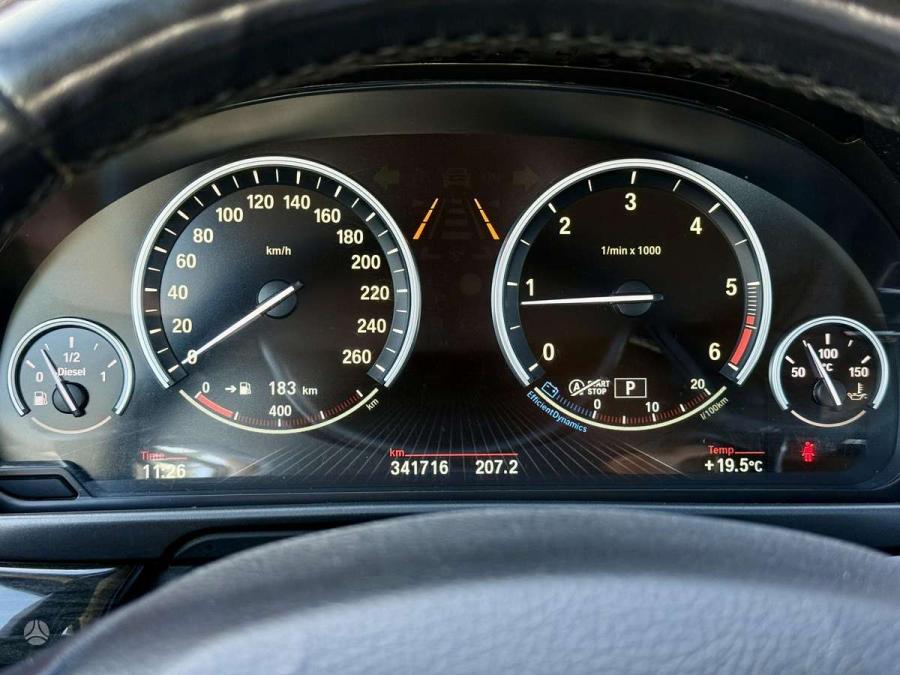 Brown BMW 520 2016 in Vilkaviskis, with an engine capacity of 2.00 L and mileage of 342 thousand km for 8900 €, photo 12 on AUTOMOTO.COM.LV