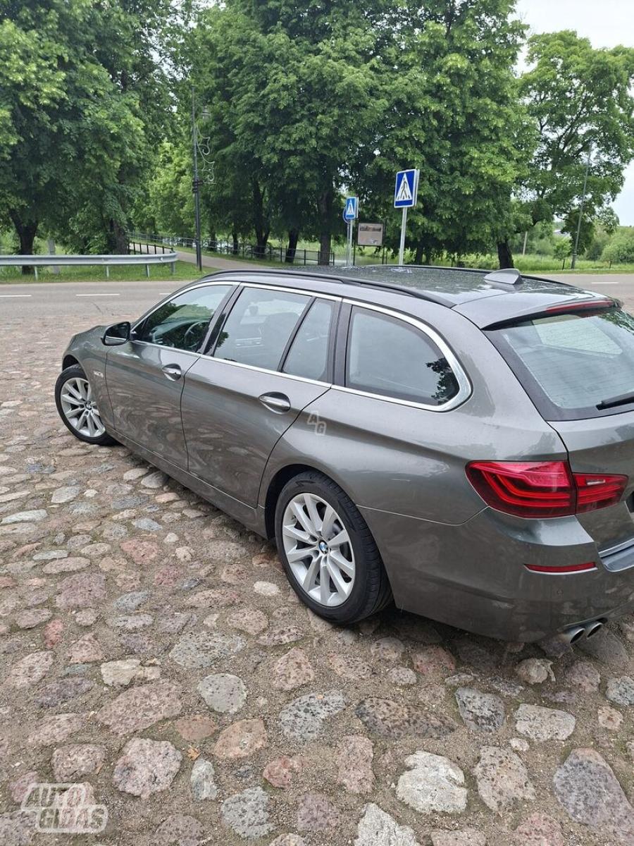 Green BMW 520 2014 in Vilnius, with an engine capacity of 2.00 L and mileage of 172 thousand km for 11300 €, photo 4 on AUTOMOTO.COM.LV
