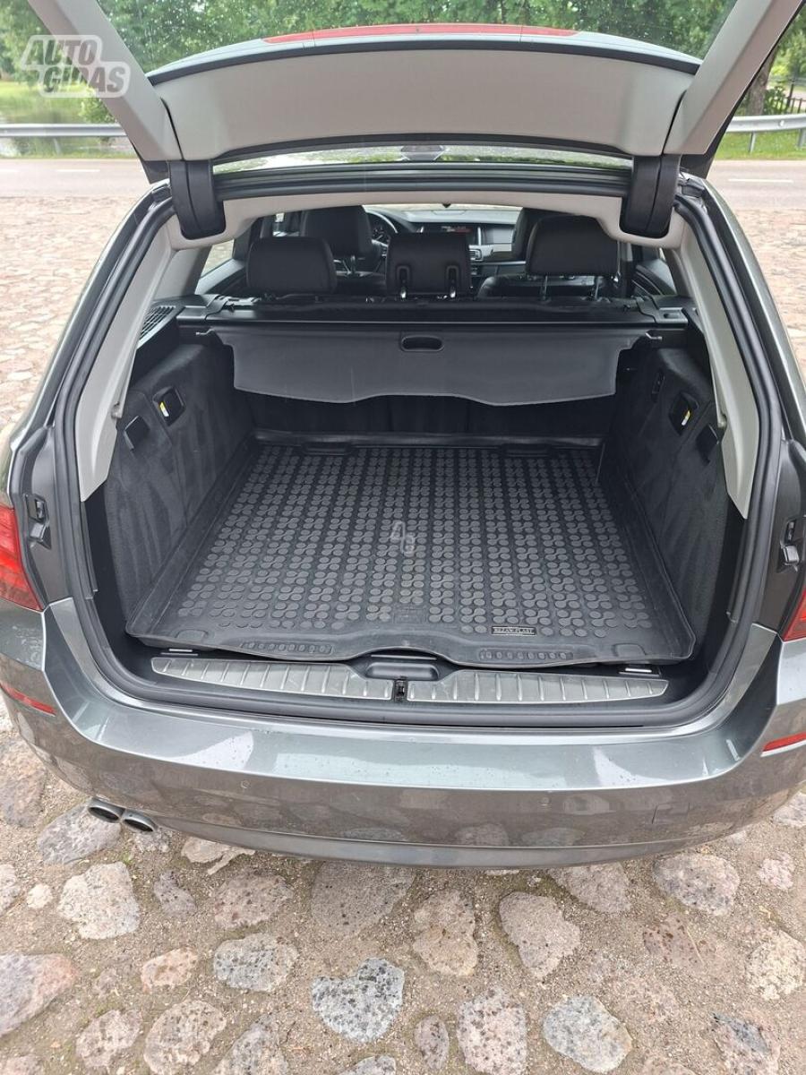 Green BMW 520 2014 in Vilnius, with an engine capacity of 2.00 L and mileage of 172 thousand km for 11300 €, photo 8 on AUTOMOTO.COM.LV