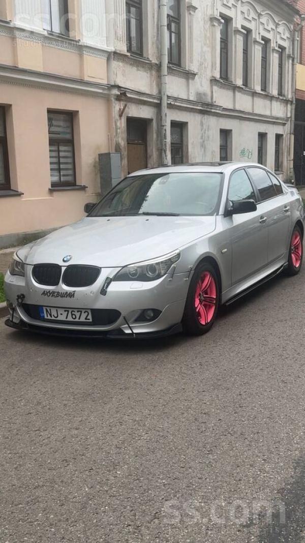 Grey BMW 520 2006 in Daugavpils, with an engine capacity of 2.00 L and mileage of 280 thousand km for 5200 €, photo 3 on AUTOMOTO.COM.LV