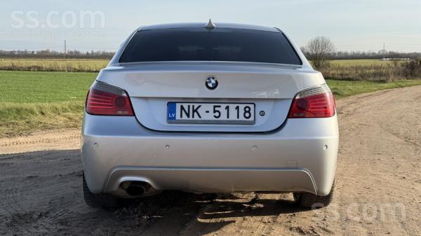 Grey BMW 520 2007 in Daugavpils, with an engine capacity of 2.00 L and mileage of 282 thousand km for 5300 €, photo 3 on AUTOMOTO.COM.LV