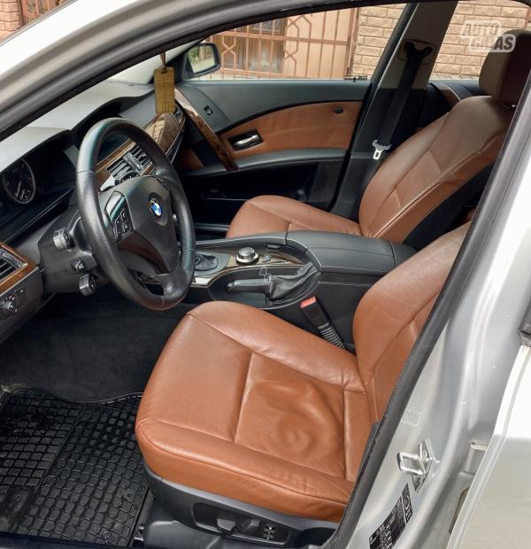 Grey BMW 520 2007 in Vilnius, with an engine capacity of 2.00 L and mileage of 382 thousand km for 3300 €, photo 10 on AUTOMOTO.COM.LV