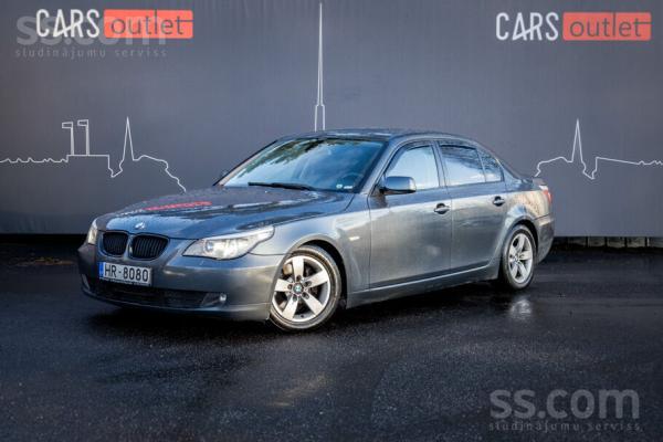 Grey BMW 520 2008 in Riga, with an engine capacity of 2.00 L and mileage of 360 thousand km for 4990 €, photo 1 on AUTOMOTO.COM.LV
