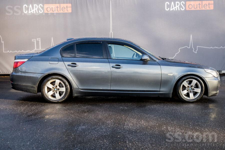 Grey BMW 520 2008 in Riga, with an engine capacity of 2.00 L and mileage of 360 thousand km for 4990 €, photo 4 on AUTOMOTO.COM.LV