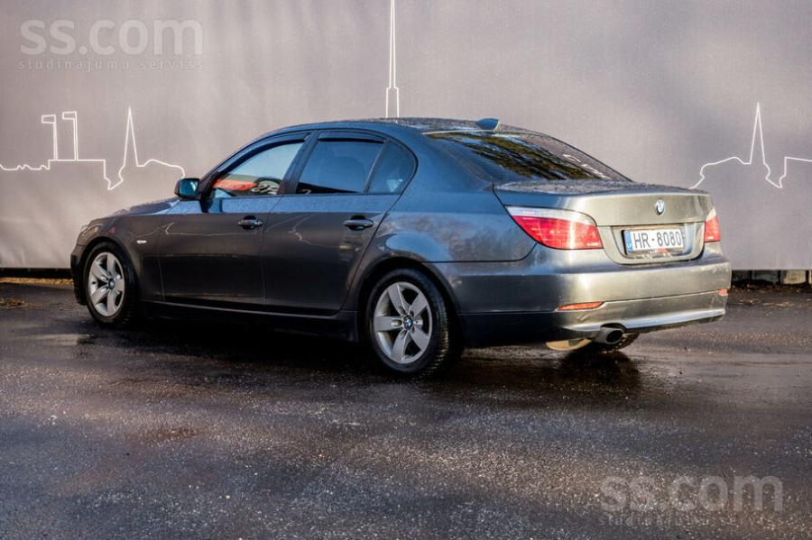 Grey BMW 520 2008 in Riga, with an engine capacity of 2.00 L and mileage of 360 thousand km for 4990 €, photo 5 on AUTOMOTO.COM.LV