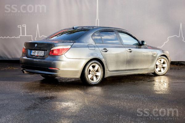 Grey BMW 520 2008 in Riga, with an engine capacity of 2.00 L and mileage of 360 thousand km for 4990 €, photo 6 on AUTOMOTO.COM.LV